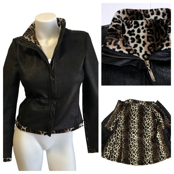 Skea | Jackets & Coats | Skea Vail Colorado Vegan Leather Jacket Animal ...